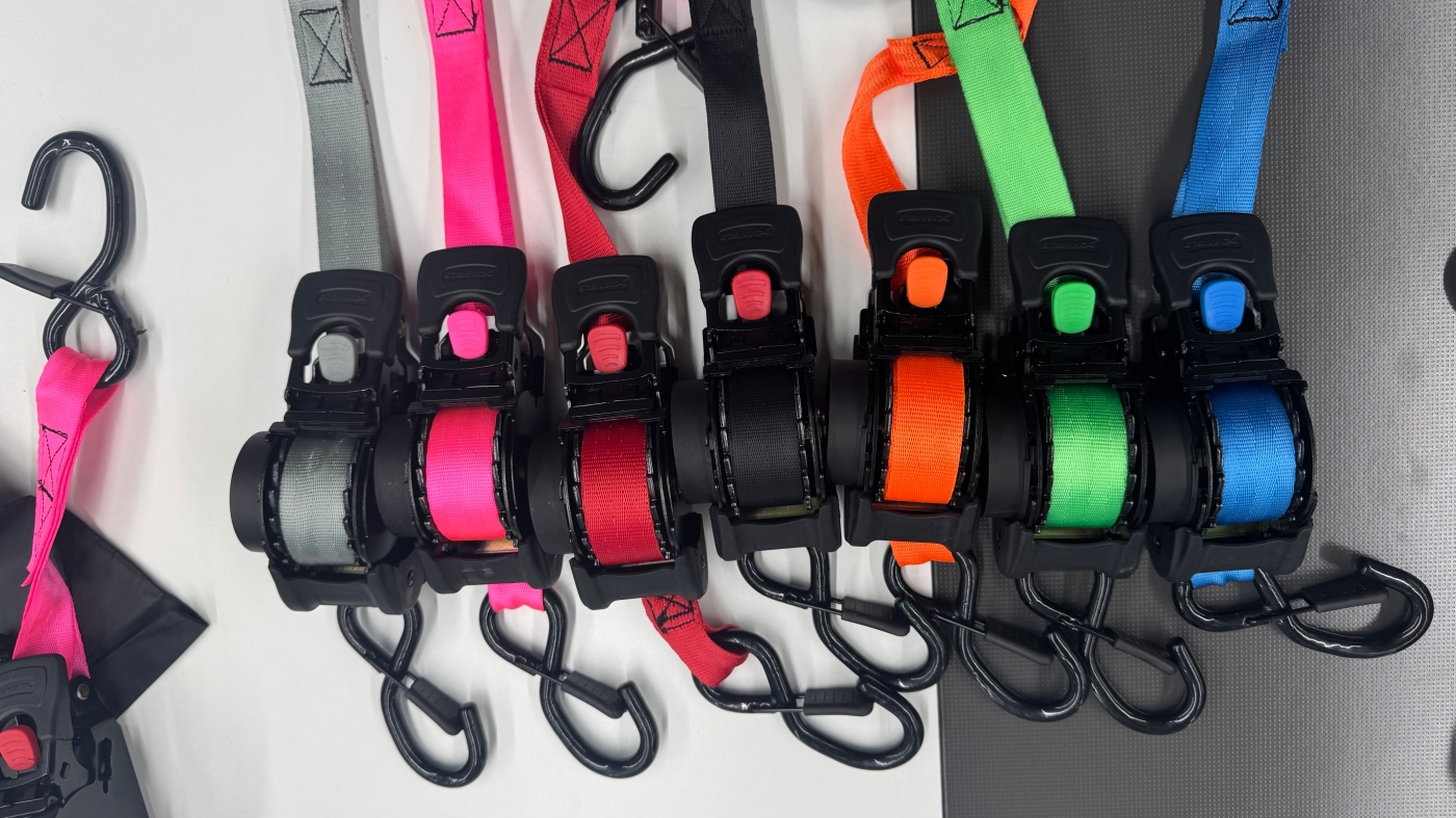 New Released 1” Retractable Ratchet Strap | 10ft, 1,760 lbs Break ...